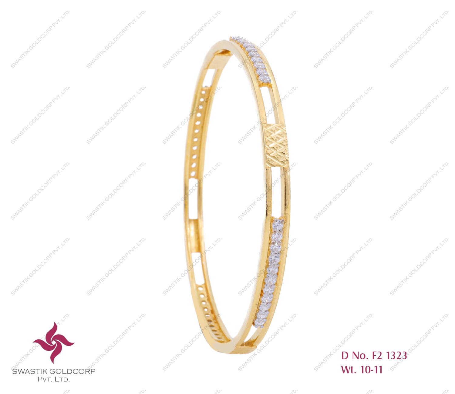 Fancy 2 Line Bangles – Swastik Goldcorp